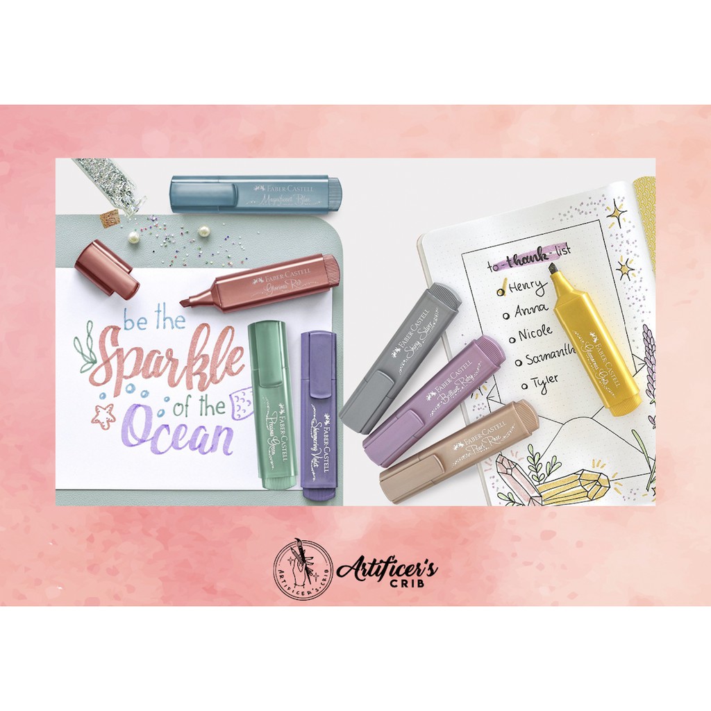 Faber Castell Metallic Highlighters (8 Colors) | Shopee Philippines