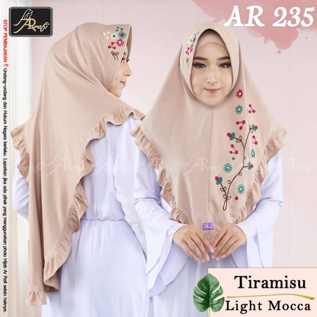 Khimar Motif Ar 235 Tiramisu | Shopee Philippines