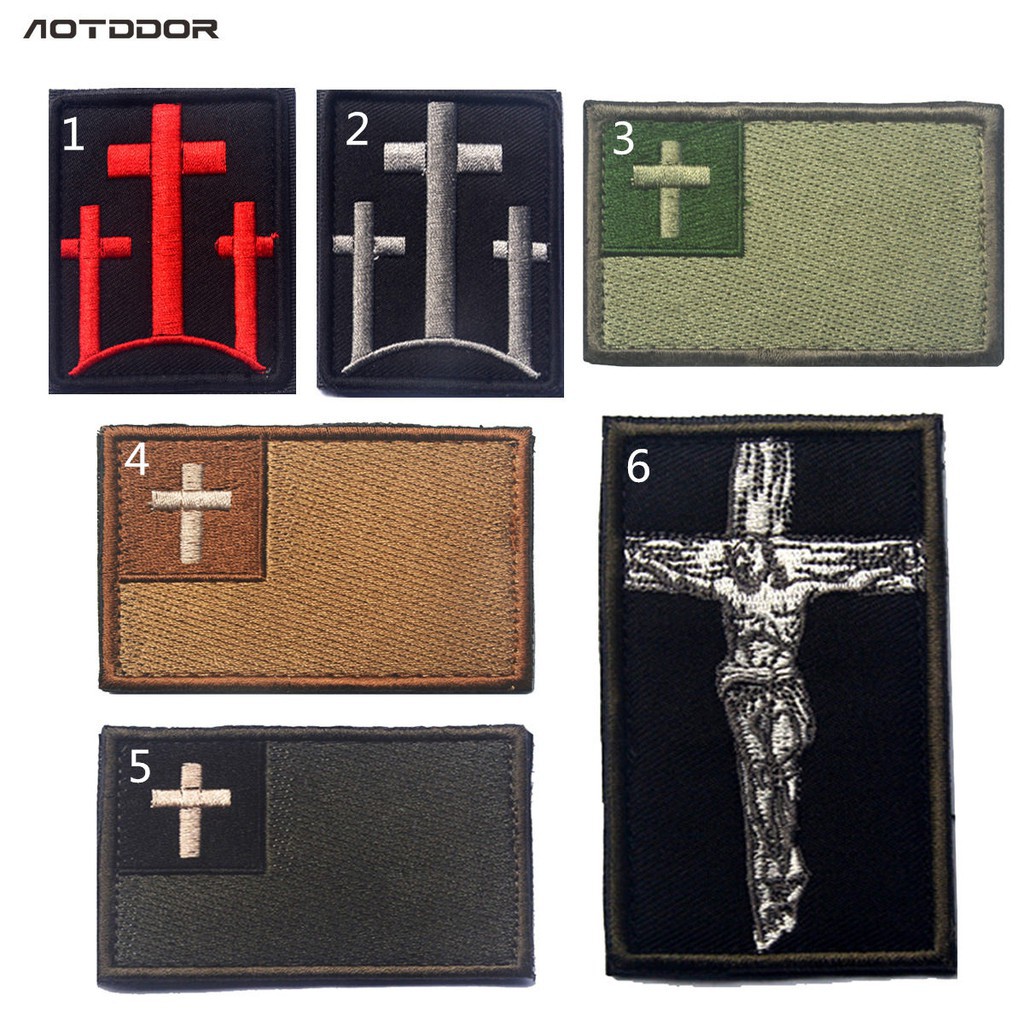 The Cross Embroidery the Tactical Military Patches Badges for Clothes ...