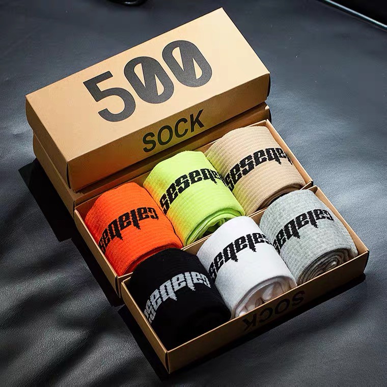 3Pares Yeezy Calabasas Multicolor Socks Kanye West Streetwear cotton ...