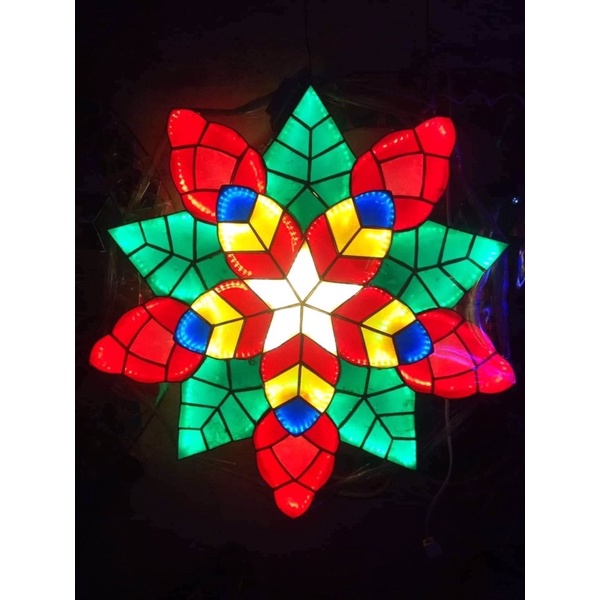 24 inches Special Capiz Parol, LED lights with 8 mode of lights play ...