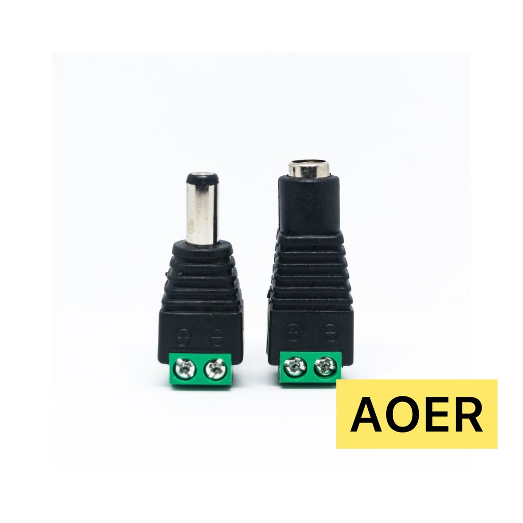 JACK CONNECTOR ADAPTER 5.5mm OUTER, 2.1mm INNER, SCREW TERMINAL, SCREW ...