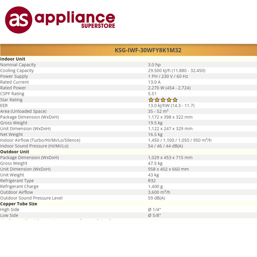 Kolin 3HP Primus Gold Full DC Inverter with Wifi Split Type Aircon KSG ...