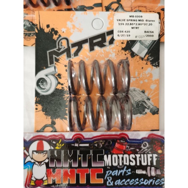 MTRT RACING VALVES SPRING 5 TURN/ 6TURN MIOI125/MSI125/CLICK125I ...