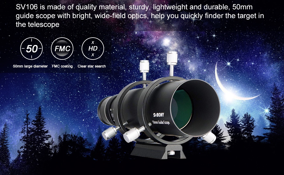 SVBONY SV106 Finderscope Guide Scope With Helical Focuser Finder For ...