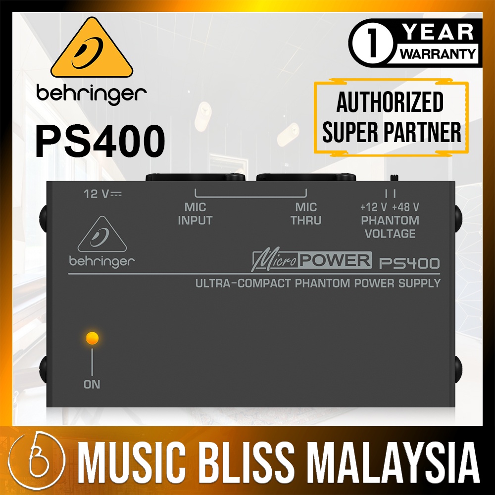Behringer MicroPower PS400 Phantom Power Supply (PS-400 / PS 400 ...