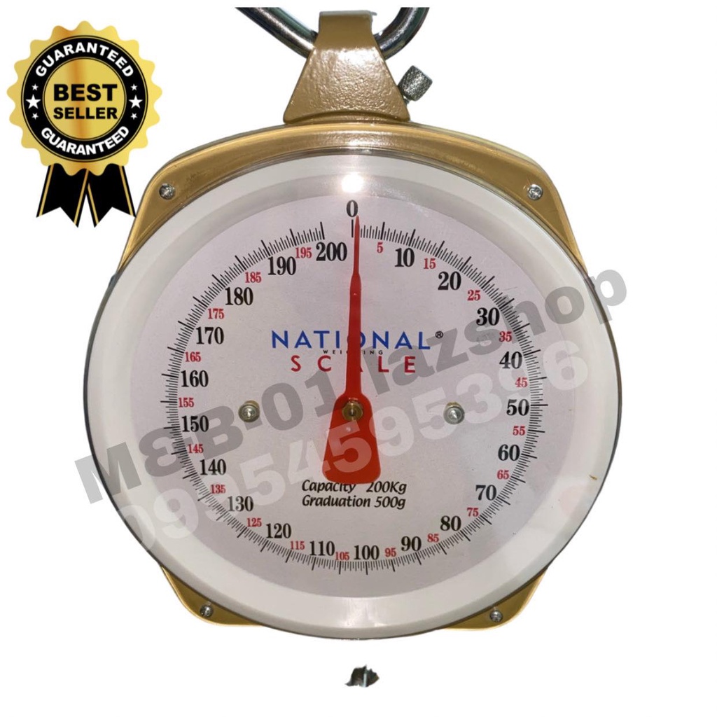 M&B-01 Lazshop, NATIONAL HANGING WEIGHING SCALE 200KGS CAPACITY HIGH ...