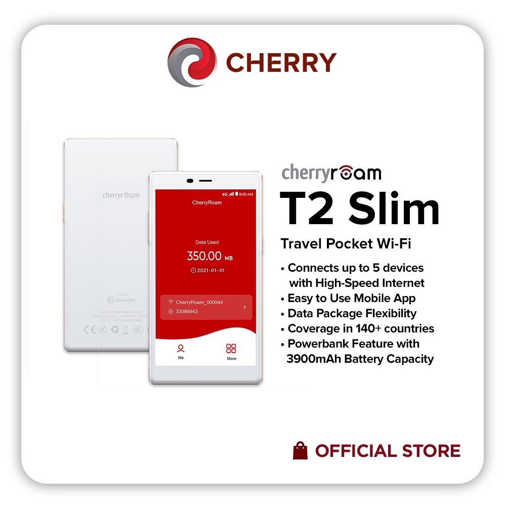 Cherry Roam T2 Slim - The Ultimate Travel WiFi Partner | Shopee Philippines