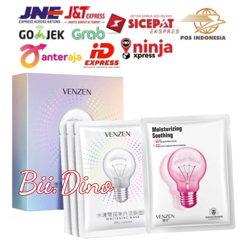 Venzen Light Bulb Mask Face Moisturizing Mask Light Bulb | Shopee ...