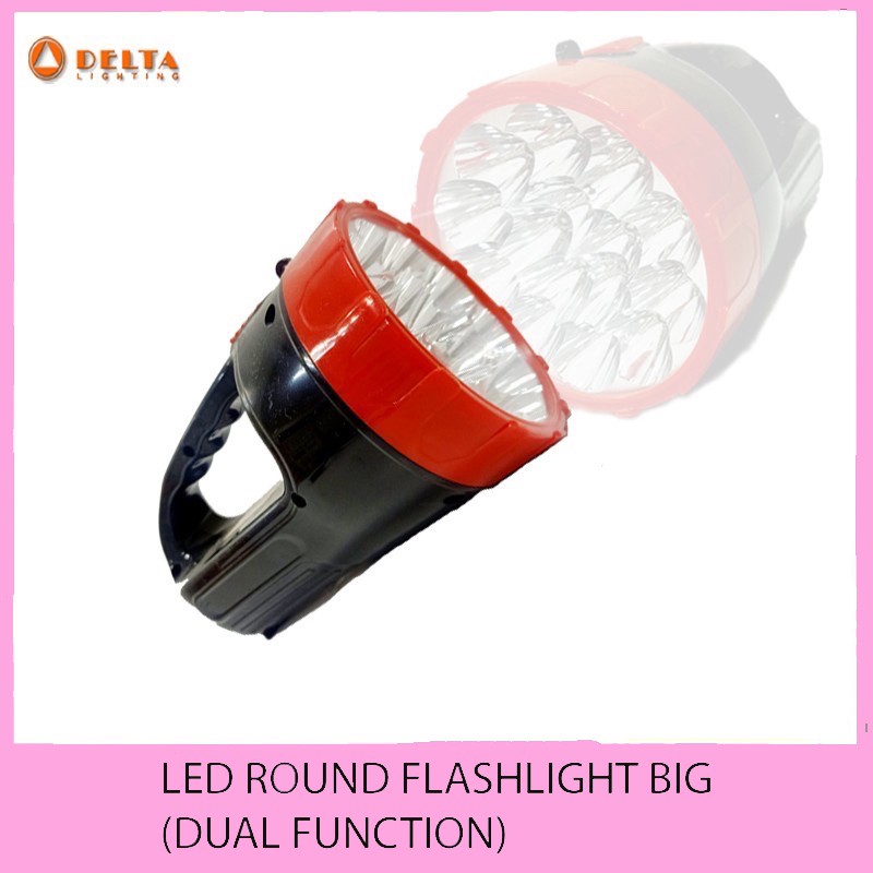 Delta Lighting LED Round Flashlight BIG (Dual Function) | Shopee ...