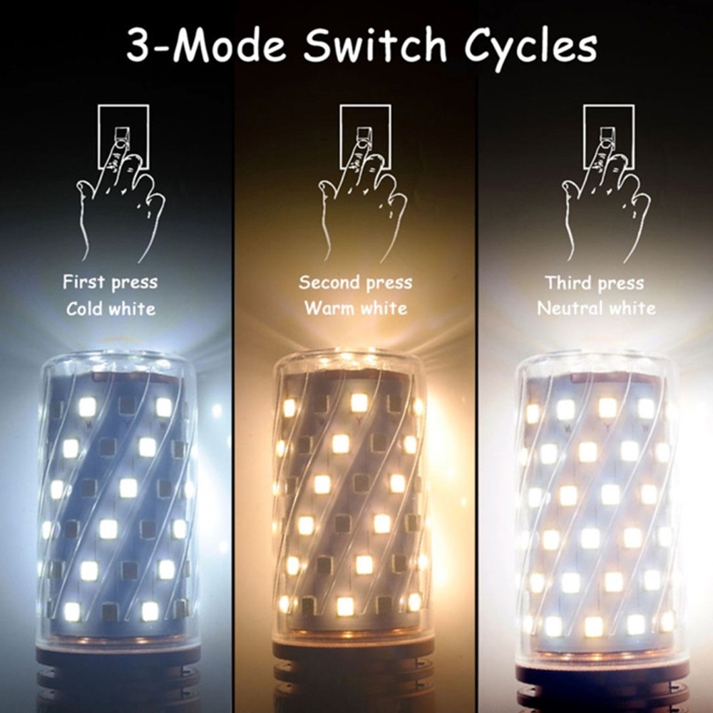 Brand New E27 E14 LED Tri-color Changing Lamp 5W 12W 16W Tube AC 220V ...