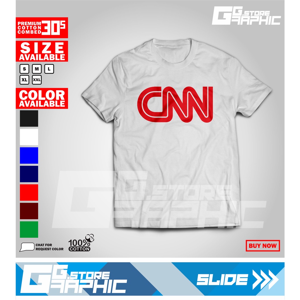 Quality CNN LOGO T-Shirt | Shopee Philippines