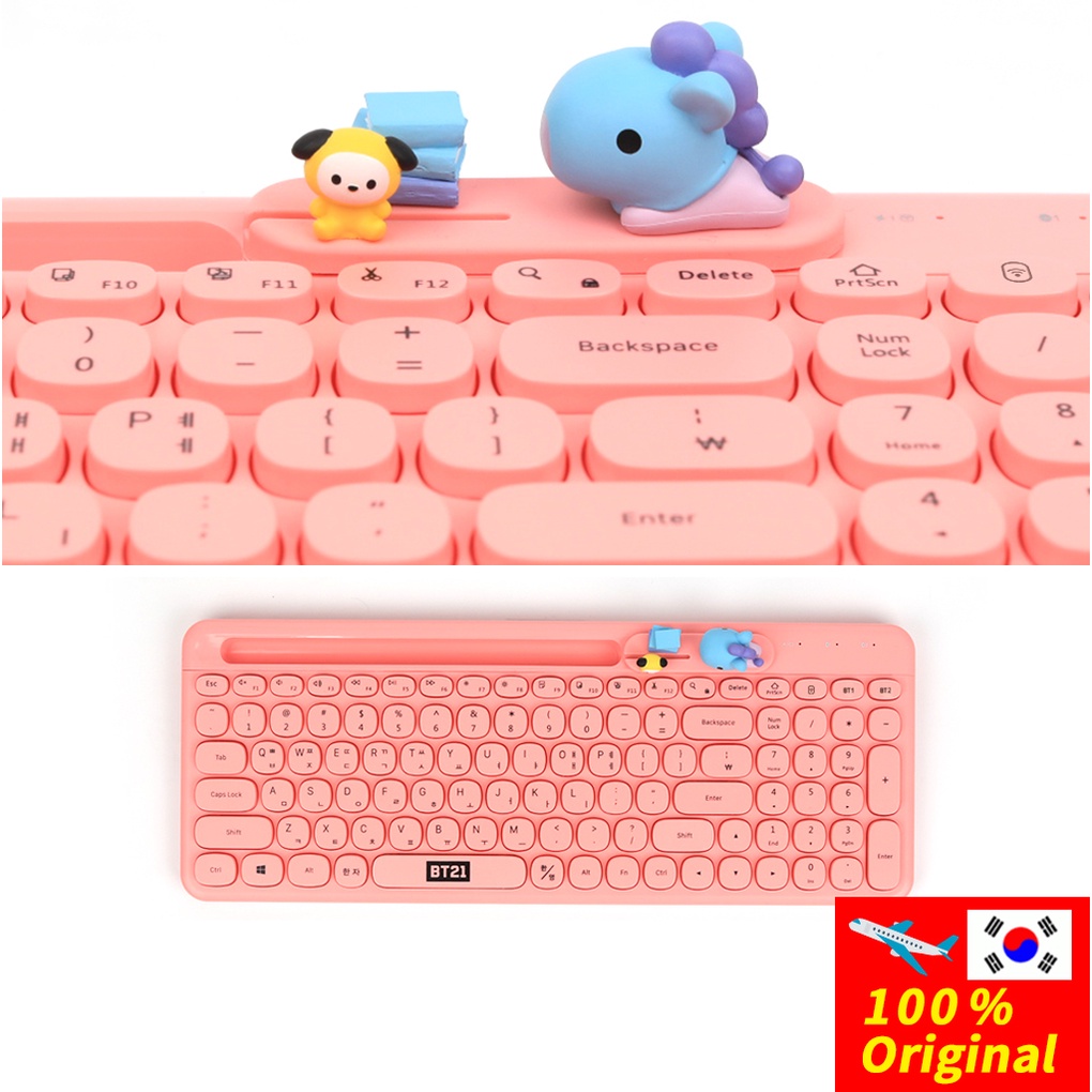 BTS BT21 ROYCHE Official My Little Buddy Multi-Pairing Wireless Keyboard | Shopee Philippines