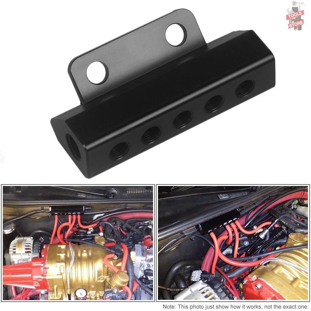 Vacuum Intake Manifold 6 Port 1/8 NPT Universal Aluminum Turbo Boost ...