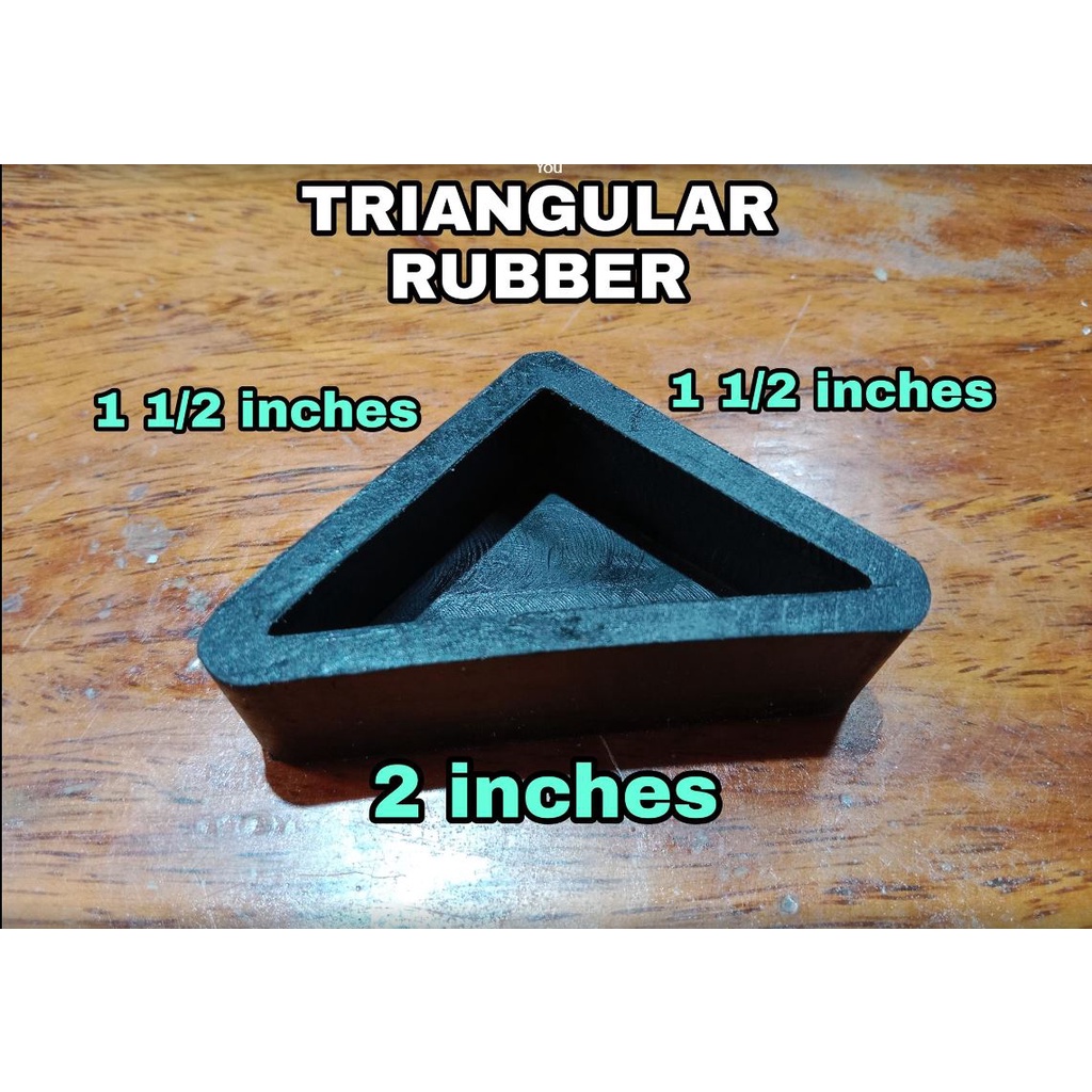1 1/2 inches (38MM) TRIANGULAR HEAVY DUTY Tubular Rubber Footings ...