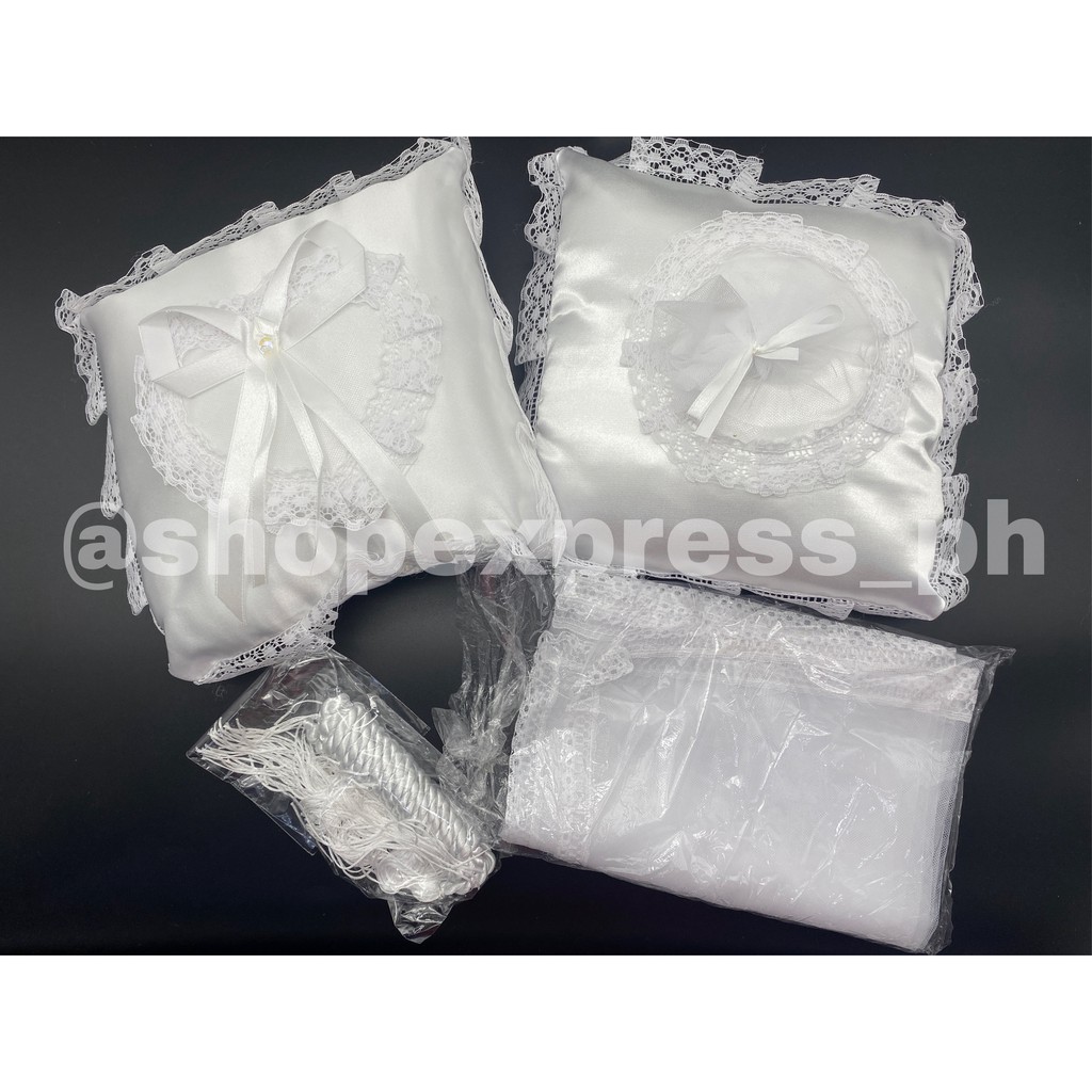 Wedding Entourage Essentials Set - Secondary Veil, Wedding Cord, Ring ...