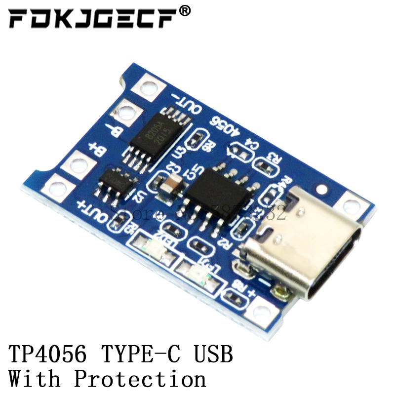 10Pcs Micro Type-c USB 5V 1A 18650 TP4056 Lithium Battery Charger ...