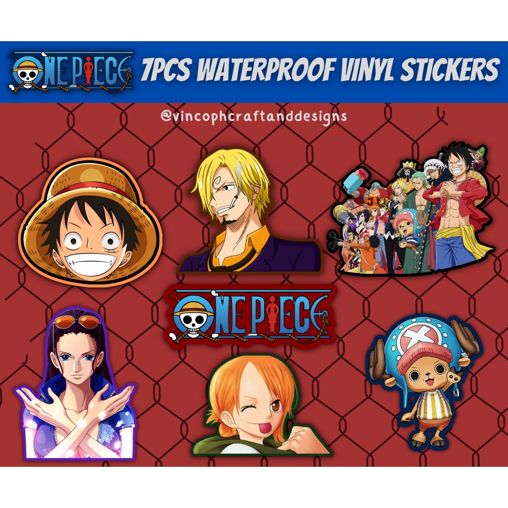 OnePiece 7pcs Waterproof Vinyl Stickers | Shopee Philippines