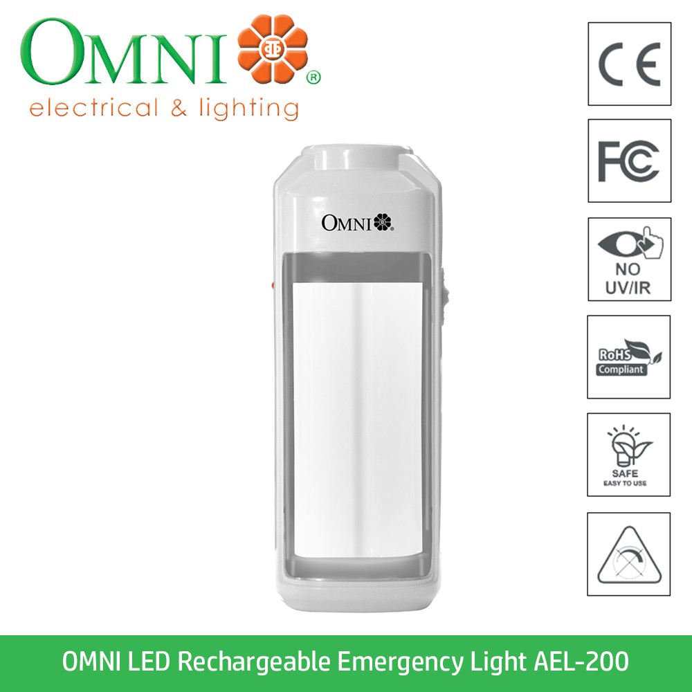 OMNI LED Rechargeable Emergency Light AEL-200 | Shopee Philippines
