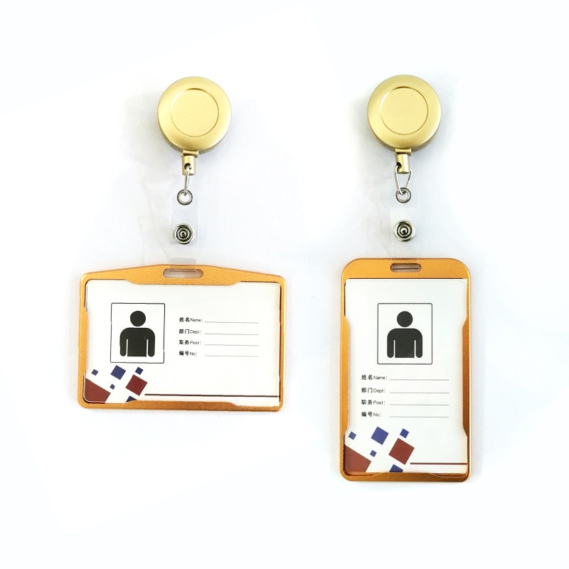 Metal Company Staff Work Card Badge Holder Business Name ID Card with ...