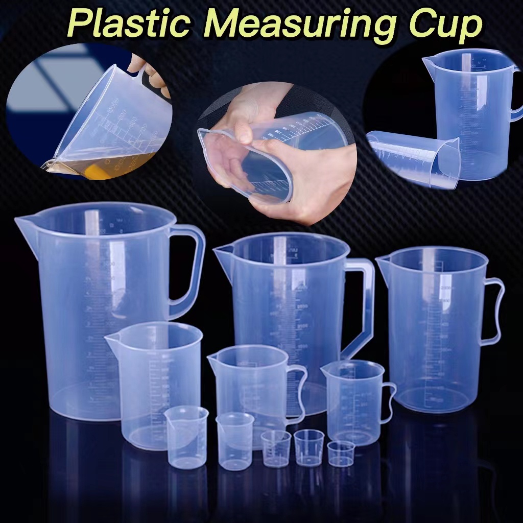 【COD】20ml 30ml 50ml 250ml 500ml 1000ml Clear Plastic Graduated ...