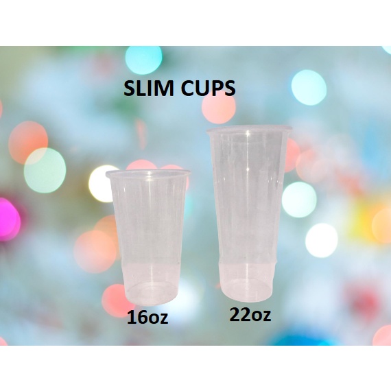 50pcs per pack SLIM CUPS or with lids 16oz 22oz | Shopee Philippines