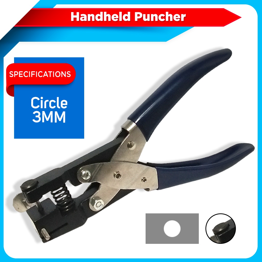 Handheld ID Puncher Metal Body Single Puncher (Oblong / Circle / Corner ...