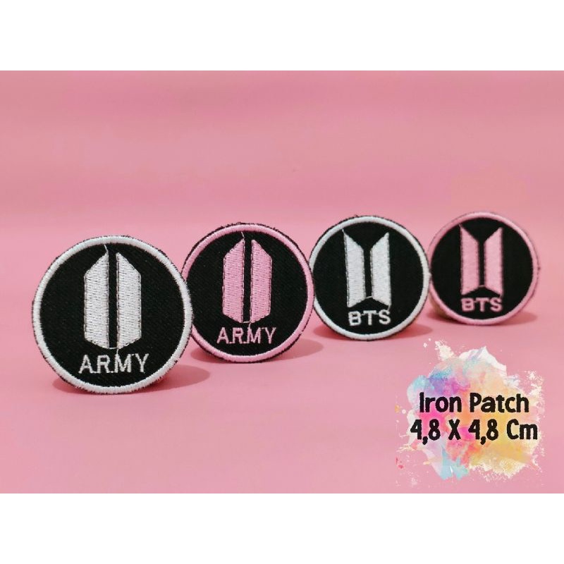 Iron Patch Full Embroidery BTS ARMY Premium Iron Patch Embroidered ...