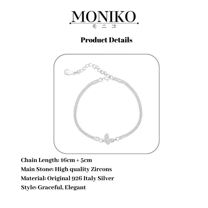 MONIKO Original Design White Zircons Butterfly Pendant Impact Inspired ...