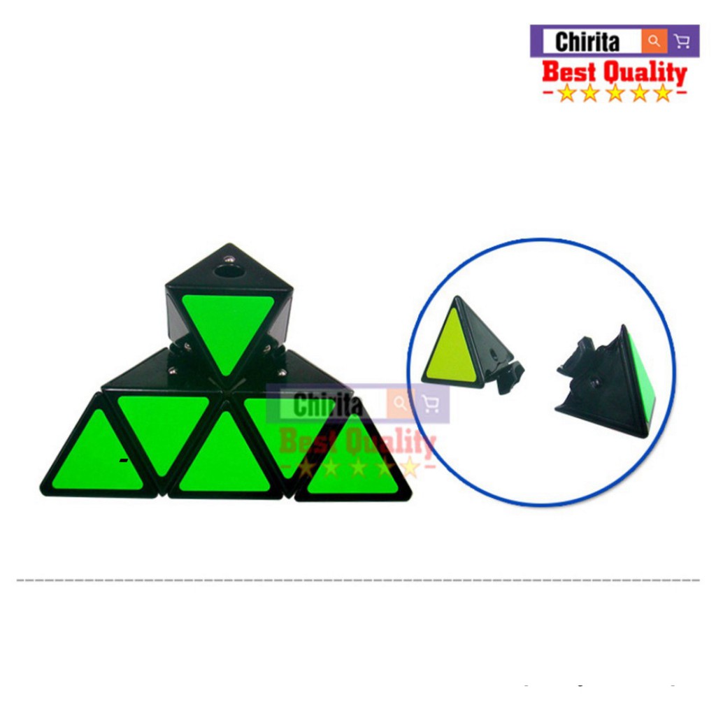 3-layer Black Border TRIANGLE Rubik's Cube - Genuine Premium JU XING ...