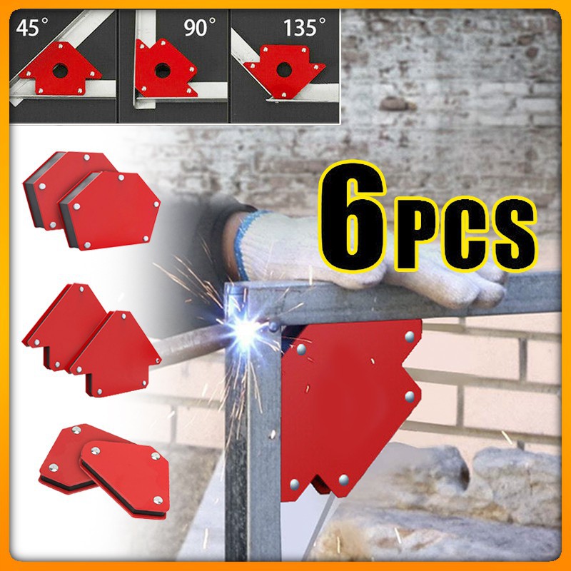 6PCS / Set welding Magnet Powerful Magnetic Weldings Angle Holder 50lb ...
