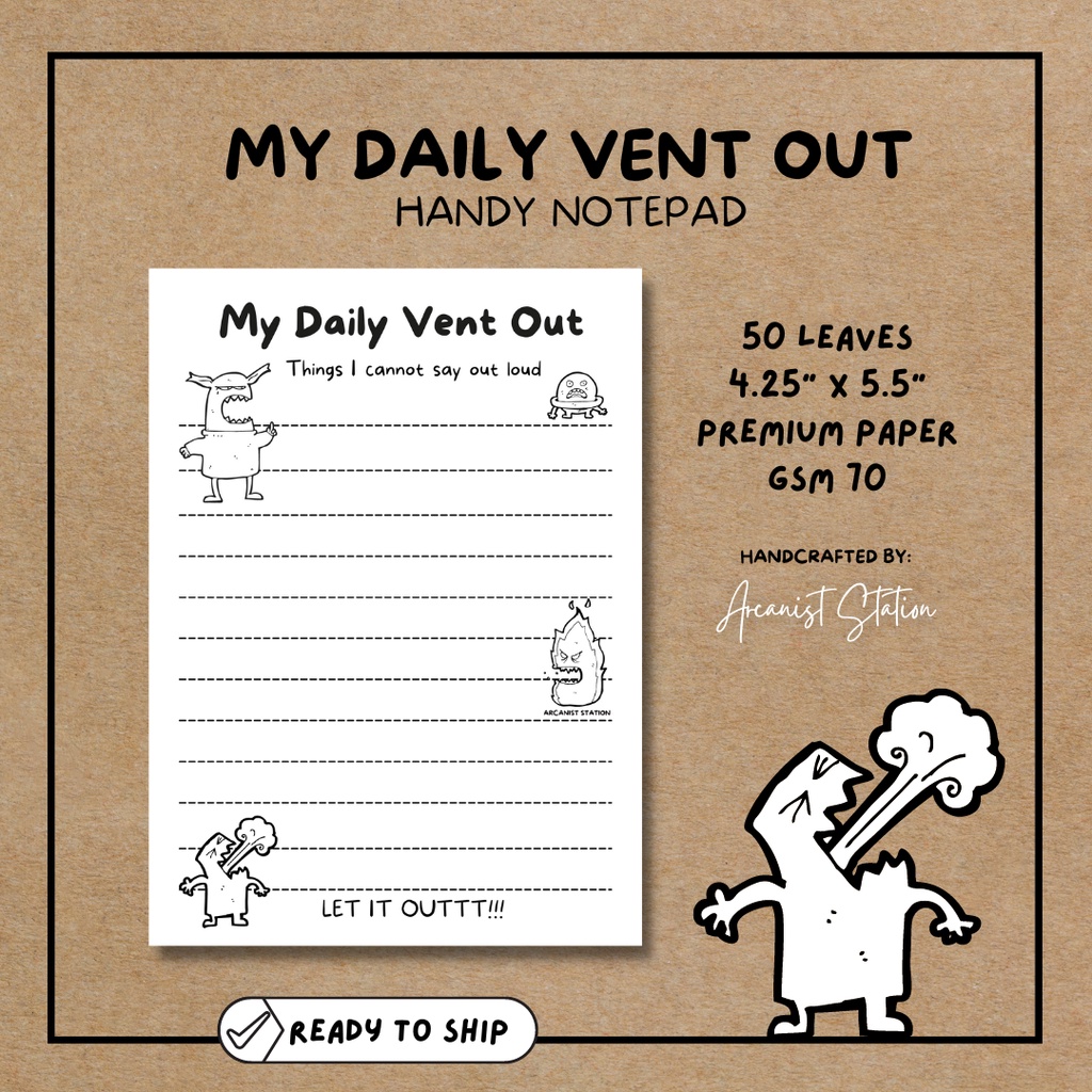 My Daily Vent-out - Self Care Notepad | Shopee Philippines