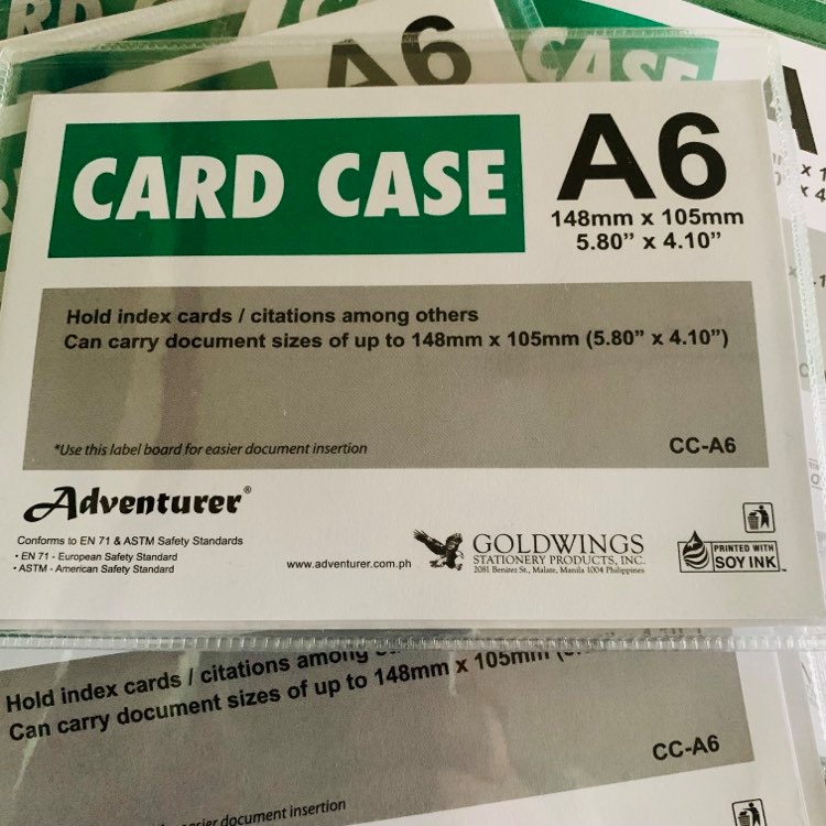 Card Case A6 ADVENTURER CC-A6 148mm x 105mm (5.80 x 4.10 inches ...