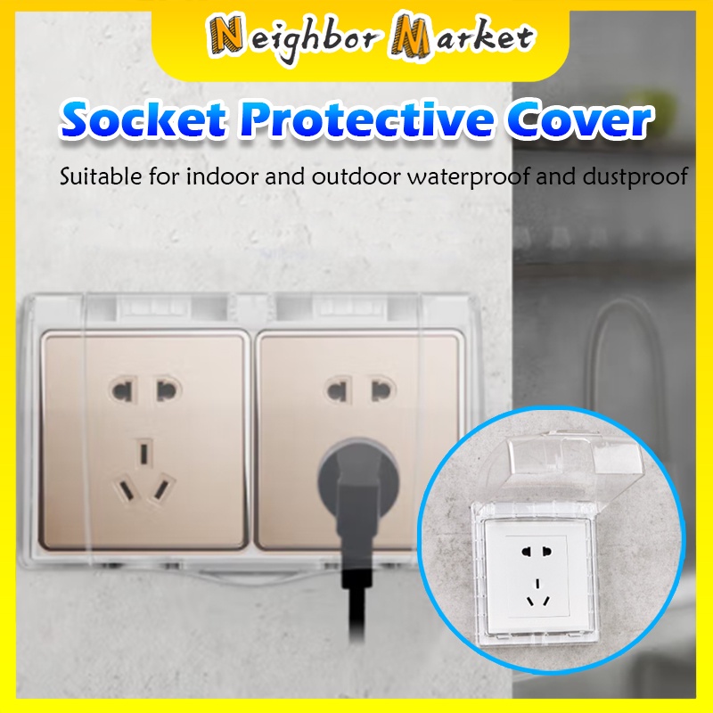 Wall Socket Waterproof Box Electric Plug Cover Bathroom Wall Switch ...
