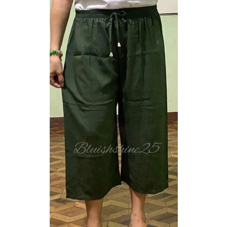 CHALLIS SQUARE PANTS FIT UP TO LARGE (below the knee) | Shopee Philippines