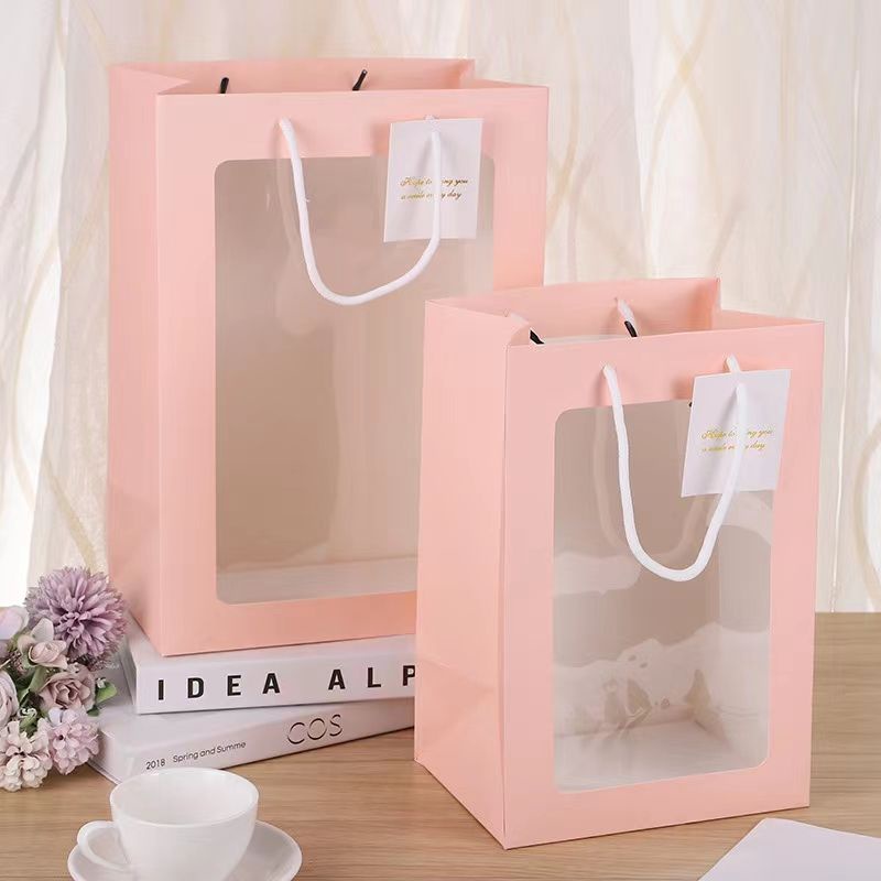 Quality Paper Bag with Transparent PVC WINDOW Paper Beg 透明窗口礼物袋 ...