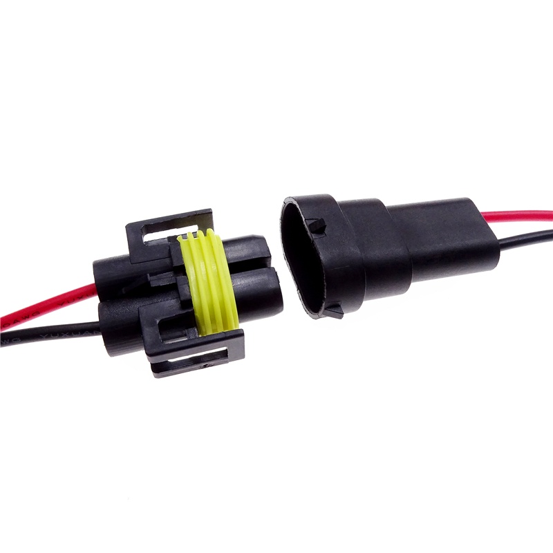 1 Pair H8 H9 H11 Male To Female Socket Plug Adapter Connector Cable ...