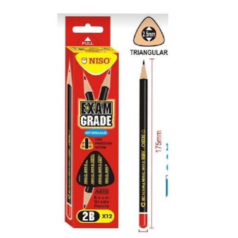 Niso Exam Grade 2B Pencil 12pcs/Box Art No.2B122 | Shopee Philippines