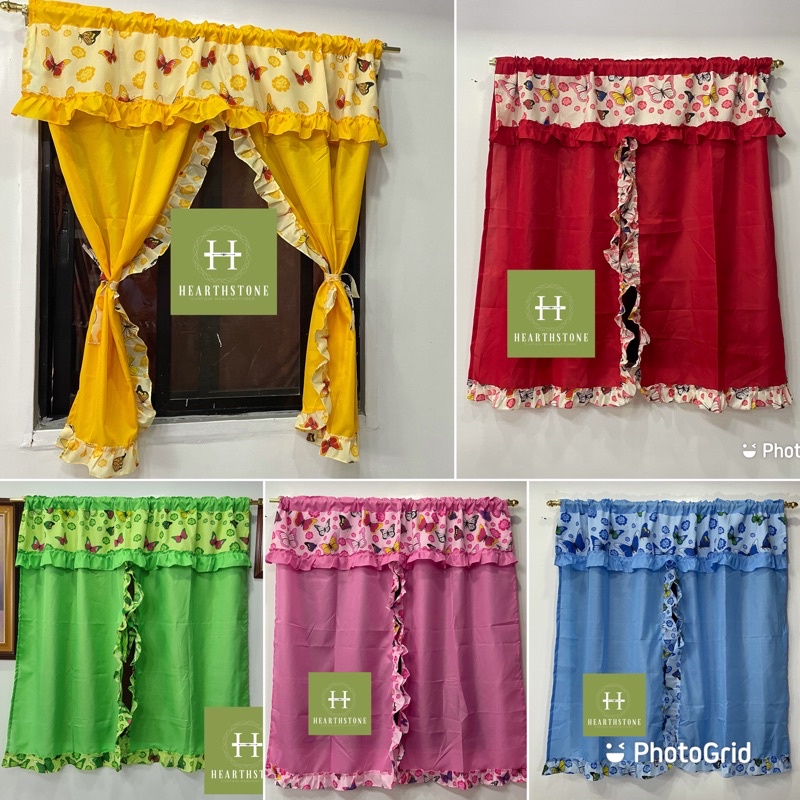 PRINTED Split Window Curtain/Biyak Curtain (Geena fabric) | 60x50inches ...
