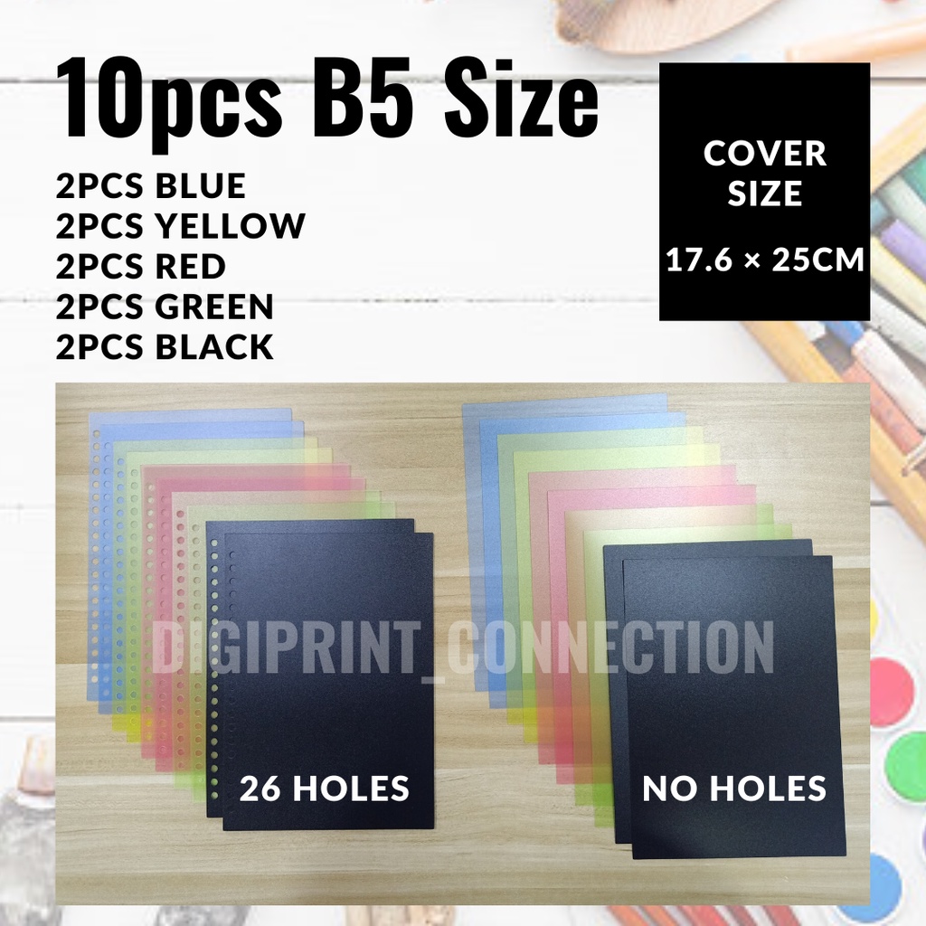 10pcs Binding Cover PP Semi Clear colored 10 sheets A5 | B5 | A4 ...