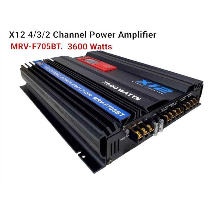 X12 4/3/2 Channel Power Amplifier. MRV-F705BT. | Shopee Philippines