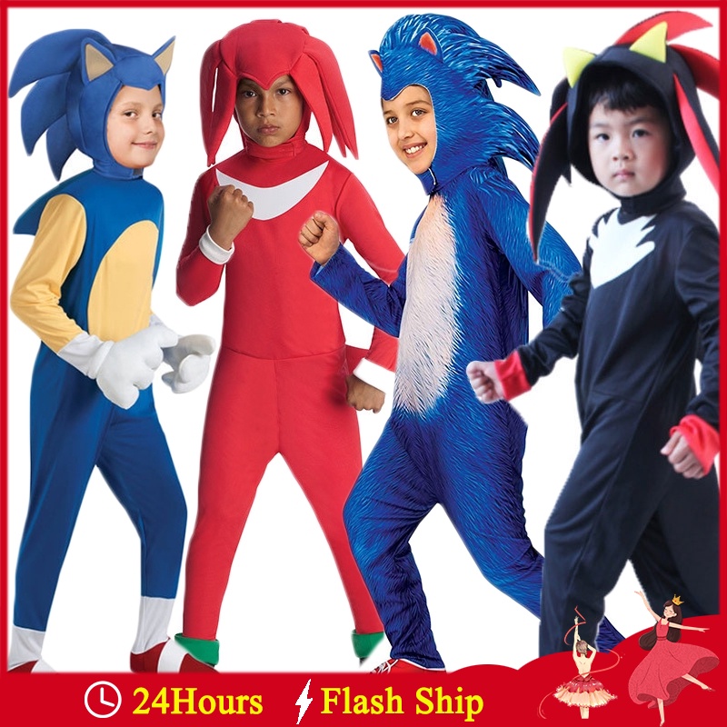 New Sonic the Hedgehog Cosplay Costume for Kids Boys Cartoon Game ...