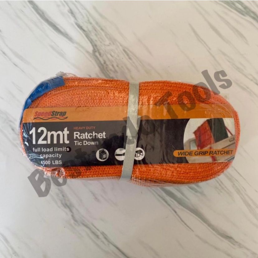 Ratchet TIE DOWN SS SPEED STRAP 2" INCH X 10 12m METER 5cm KREK RACHET ...