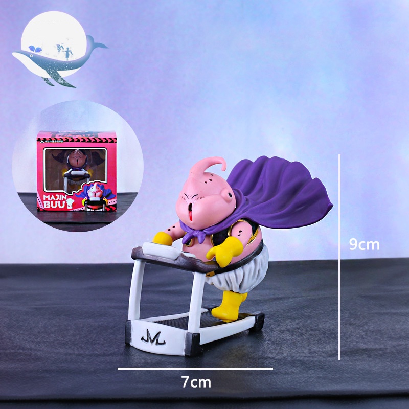 Anime Dragon Ball Fitness Muscle Majin Buu Ride A Bicycle Action Figure ...