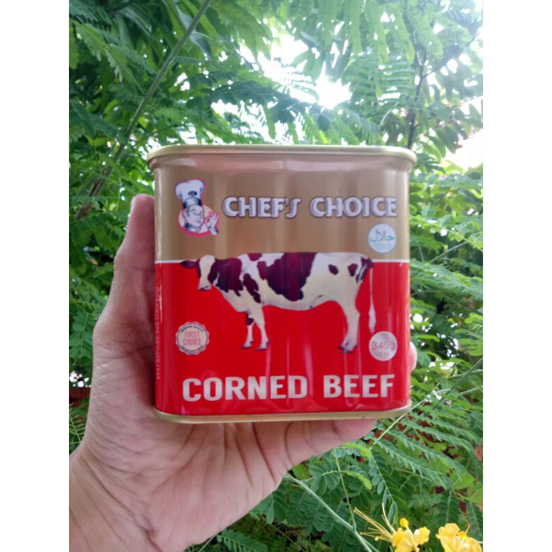 CHEF'S CHOICE Corned Beef 340g product of USA - HALAL | Shopee Philippines