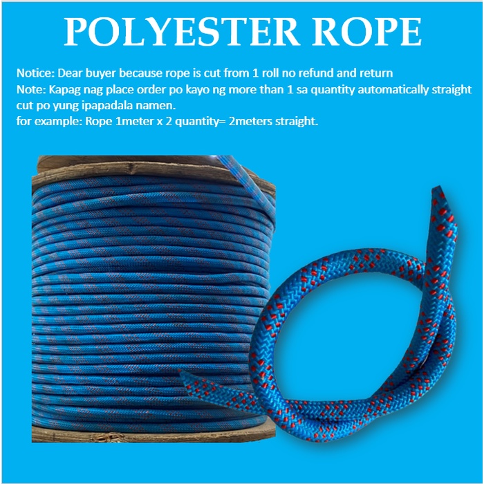 Gym Rope 12-16mm 2-5 Meters Polyester Recuse Rope Safety Ropes, Braided ...