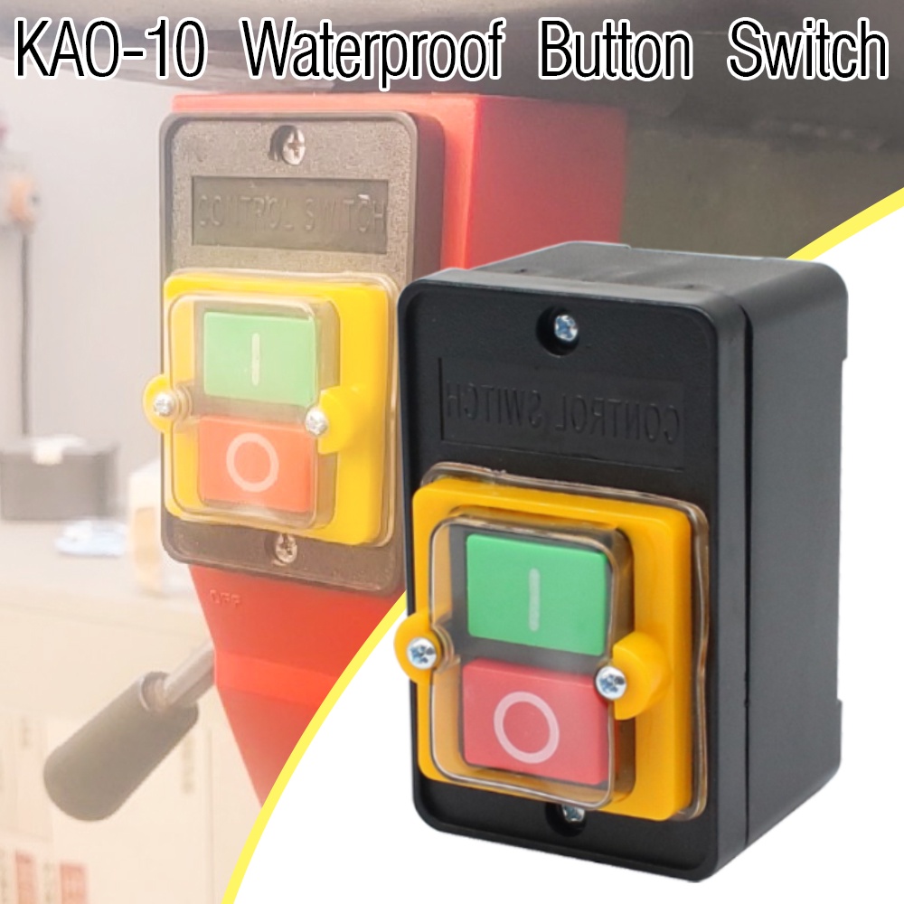 1pcs KAO-10,Waterproof Button Switch Control Box,3P,Three-Phase Power ...