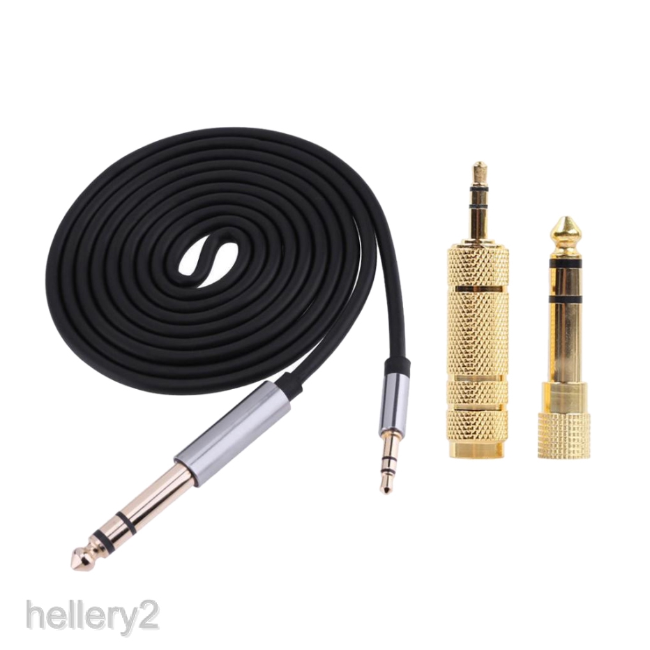 1.5m 3.5mm 1/8" Male To 6.35mm 1/4" Male Stereo Audio Jacks Adapter ...