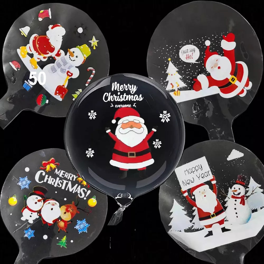 20inch Merry Christmas BOBO Balloons Happy New Year Transparent Balloon ...