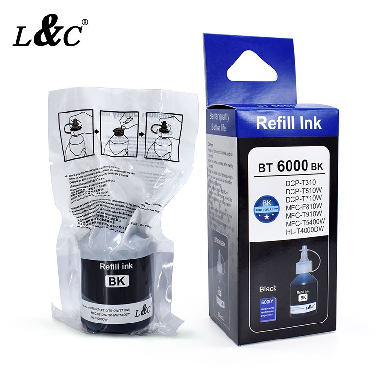 L&C Refill Ink BT5000 BT6000 For Brother Printer DCP-T310 T420W T710W ...